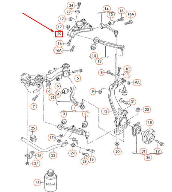 8E0412391C Support Front Shock Absorber Left Audi A4 Avant 2.0 TDI 103k ...