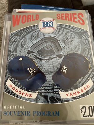 1963 WORLD SERIES PROGRAM Dodgers vs. Yankees Koufax Mantle | eBay