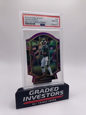 Jalen Hurts 2020 Select Concourse Purple Die-Cut Prizm Rookie RC #50 ...