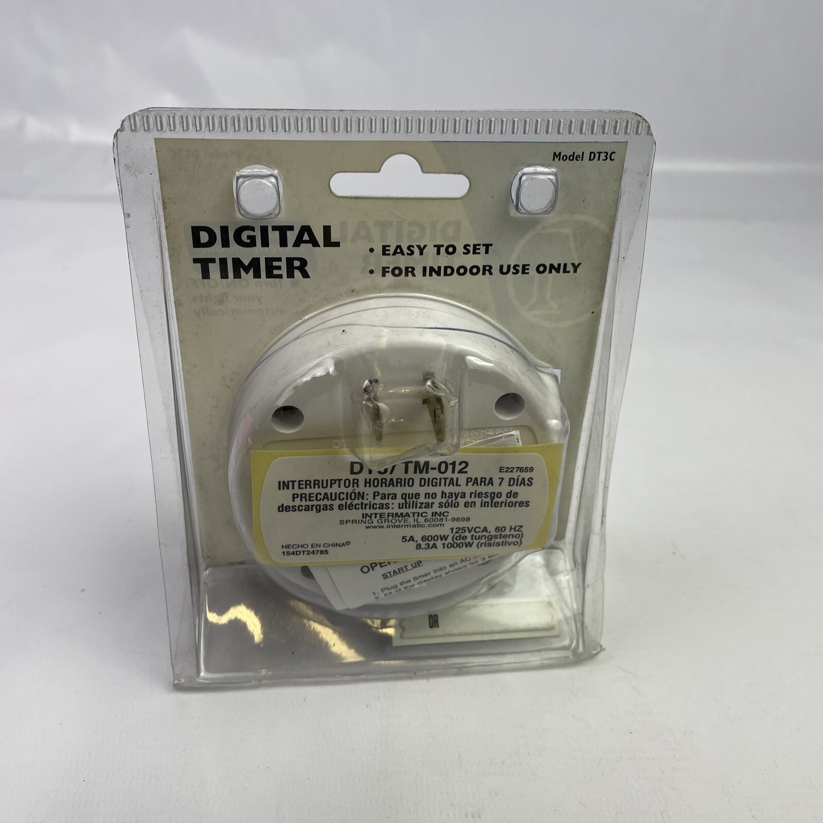 INTERMATIC Digital Timer Model DT3C / TM 012 Sealed New | eBay