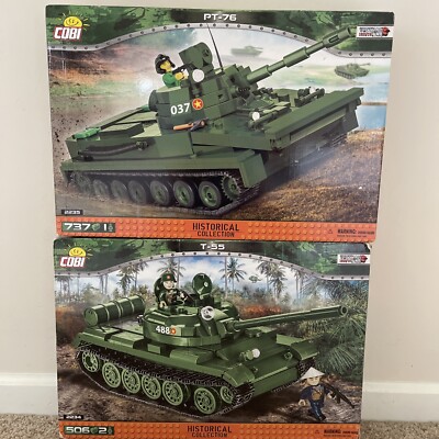 COBI PT-76 Amphibious & T-55 Tanks Lot SET# 2235 2234 Vietnam War NVA ...