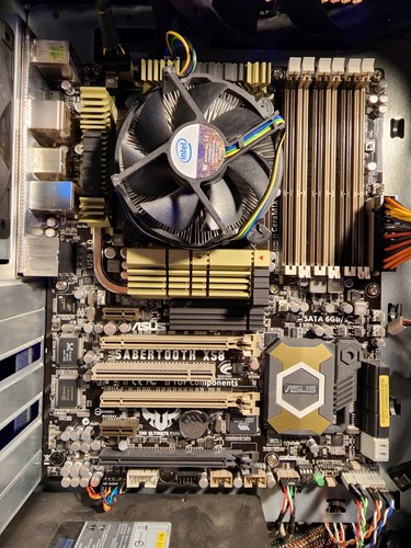 ASUS SABERTOOTH X58 Motherboard Intel i7 950 cpu and stock cooler and I ...