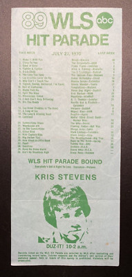 Vintage 1970 WLS Radio 89 Hit Parade Music Survey Top 30 - July 27 ...