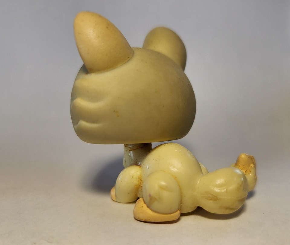 LPS Littlest Pet Shop Rare Crouching Kitty # 848 Cream Colored with ...
