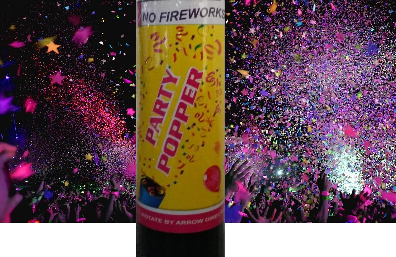 10x Luftschlange Konfetti Party Popper DJ JGA Hochzeit Geburtstag Event ...