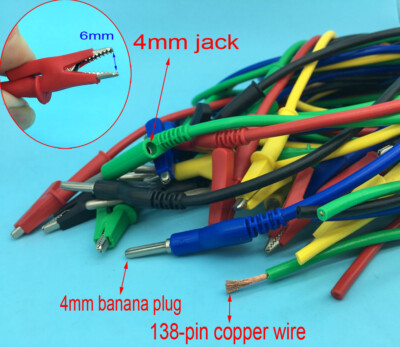 14AWG soft line Banana Plug Crocodile Alligator Clip Test Probe Lead ...