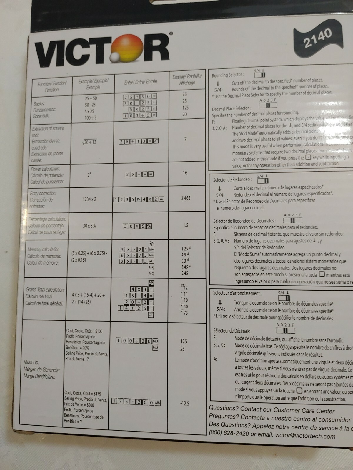 Victor 2140 Calculator for sale online | eBay