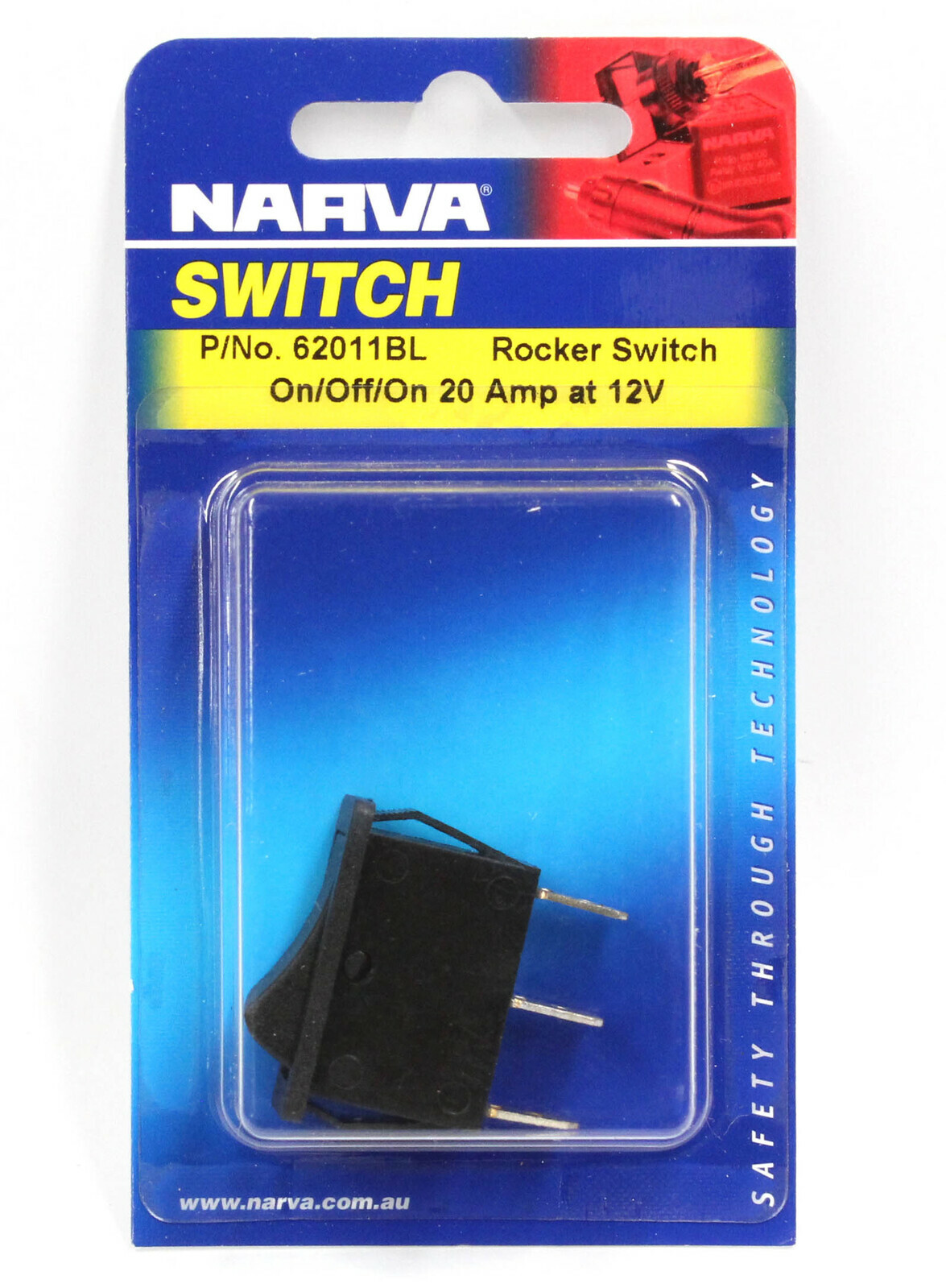 NARVA ON/OFF/ON ROCKER SWITCH 20 AMP 12 VOLT MOUNT OPENING: 29x11.5mm ...