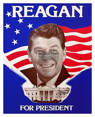 PRESIDENT RONALD REAGAN PATRIOTIC CAMPAIGN POSTER 8X10 PHOTO | eBay