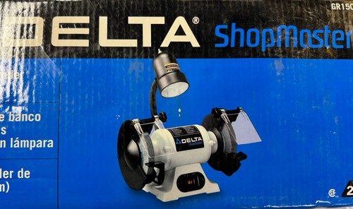 Delta Shopmaster 6” Bench Grinder with Lamp #GR150 New Open Box | eBay