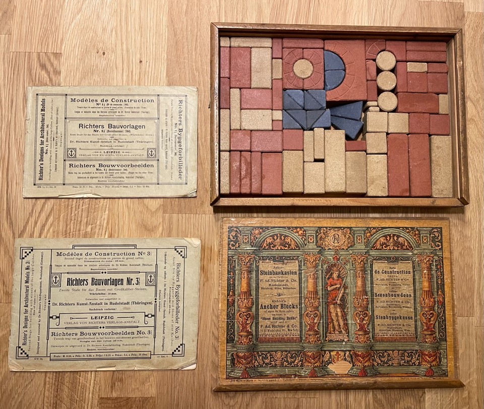 Seltener, antiker Richter's Anker Steinbaukasten Nr. 4 1/2 Erbach | eBay