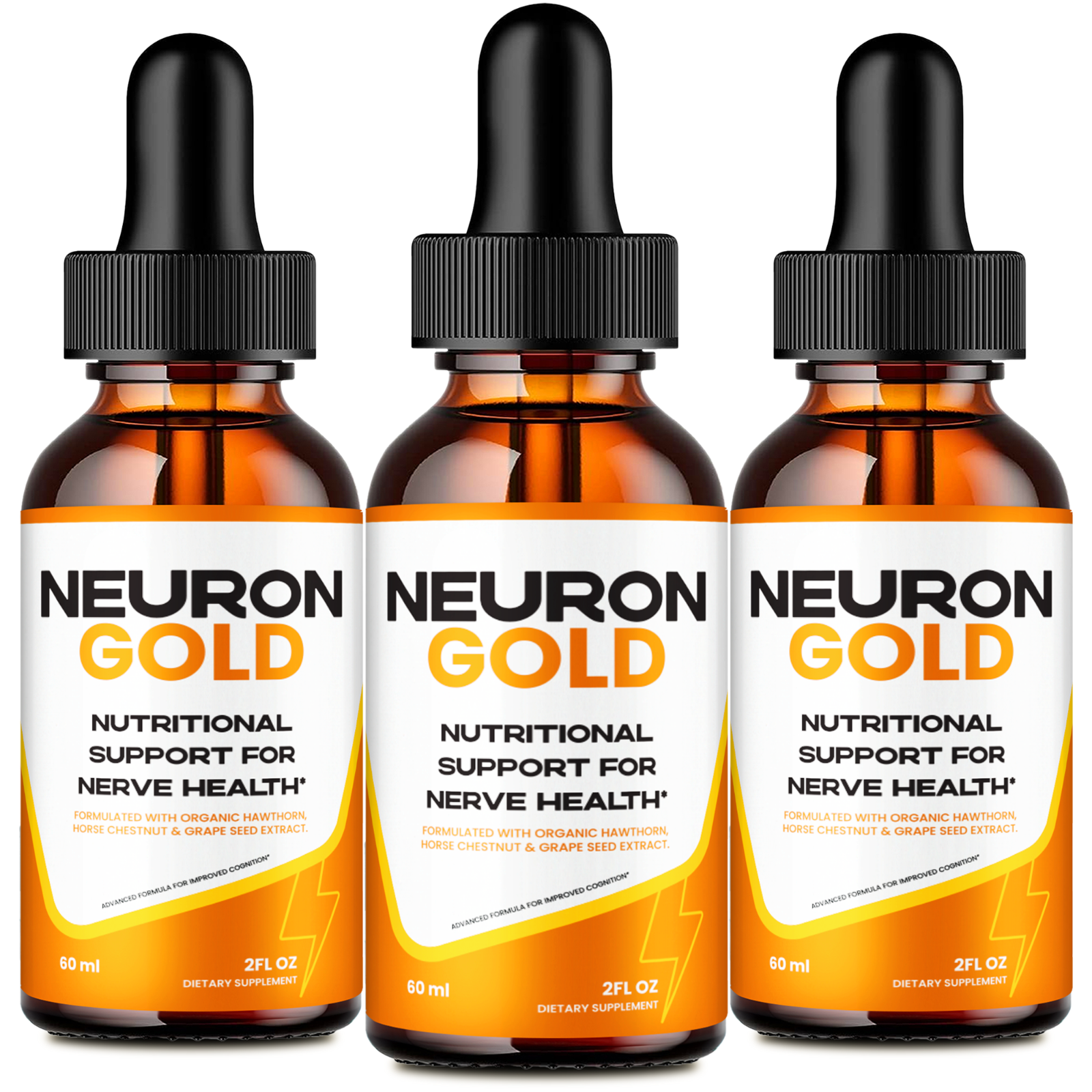 Neuron Gold Drops, Premium Neuron Gold for Neuropathy & Nerve Health (3 ...