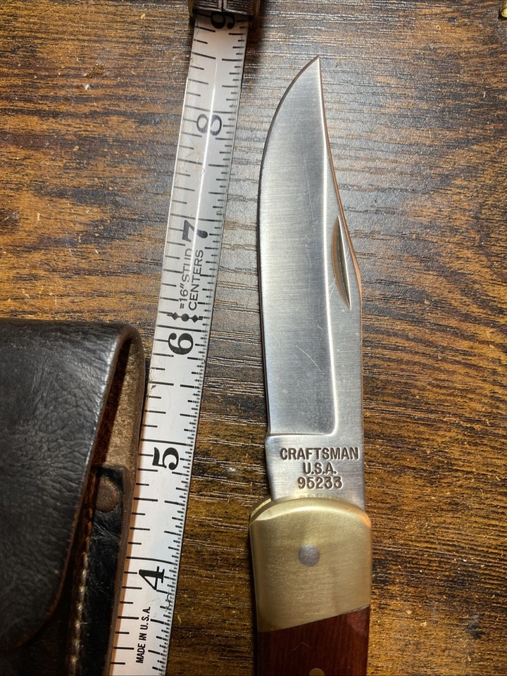 Schrade USA for Craftsman RARE Bear Paw Lockback 8.5/4.9 Knife 95233 ...