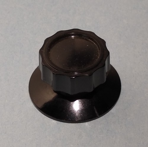 E.F. Johnson Fluted Black Phenolic Skirted Knob for Ham Radio - 1/4" Shaft | eBay
