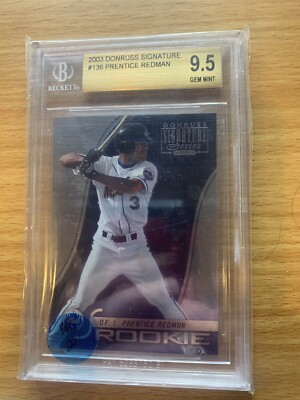 Prentice Redman - 2003 Donruss Signature Rookie RC BGS 9.5 Gem Mint New ...