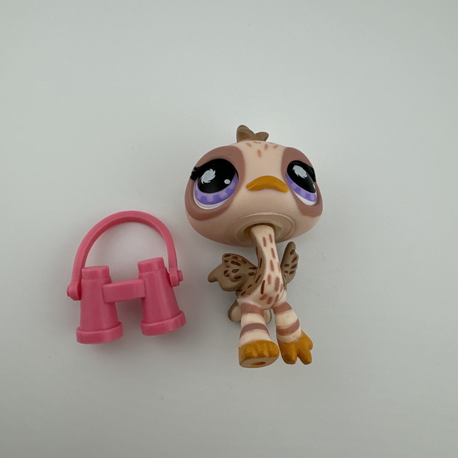 Littlest Pet Shop LPS Ostrich 945 Postcard Pets Bird Brown Purple Swirl ...