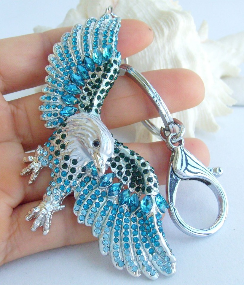 Unique Bird Eagle Keychain Pendant Rhinestone Crystal KP04717 | eBay