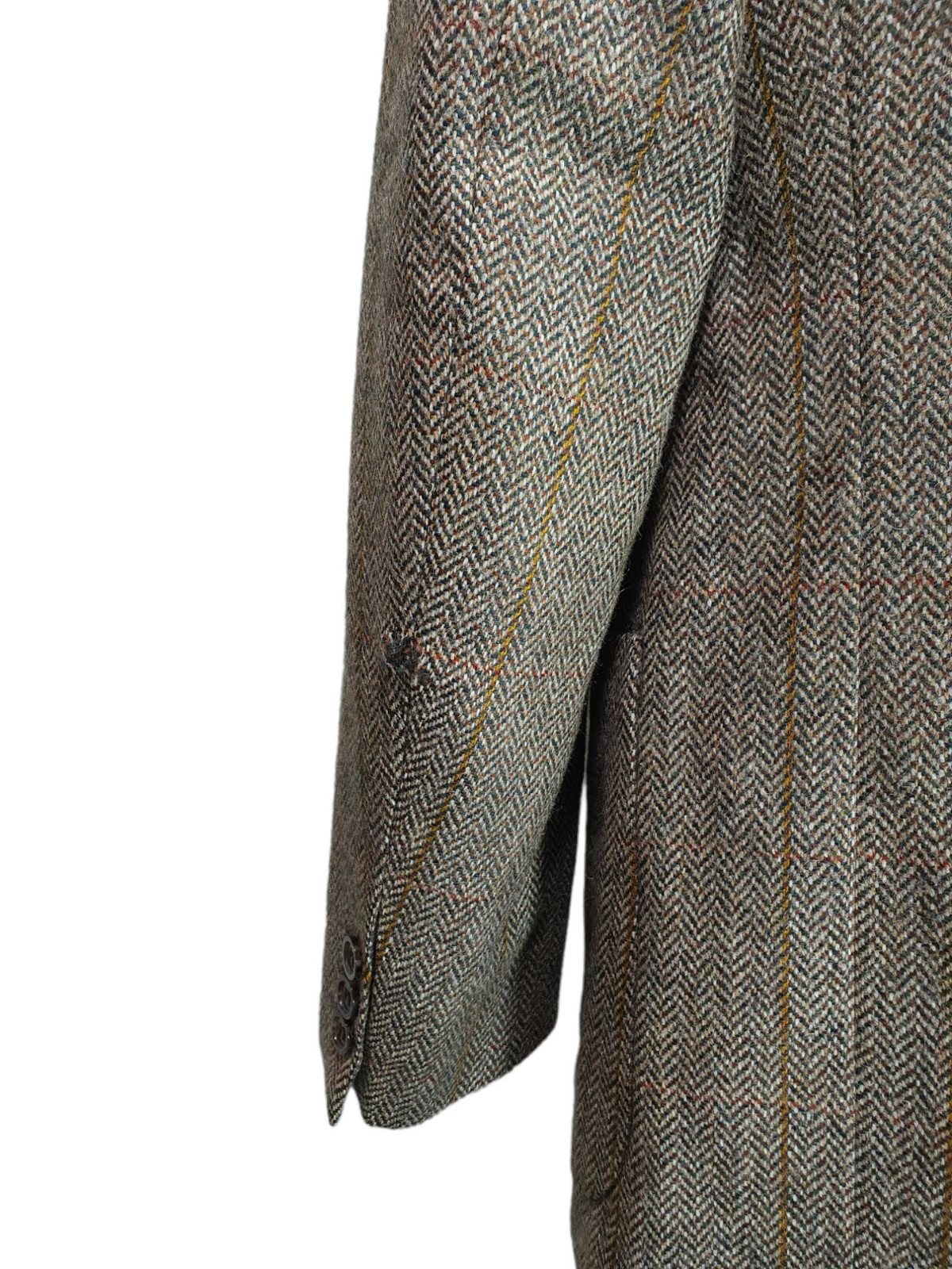 Burberry Brown Herringbone Tweed Sport Coat Size 52 - Gem