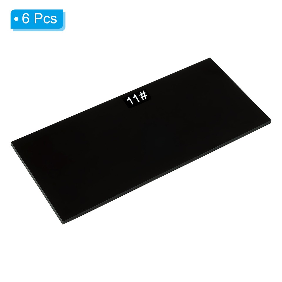6pcs Welding Len Shade 11 Glass 4-1/4"x 2" Hardened Glass Black ...