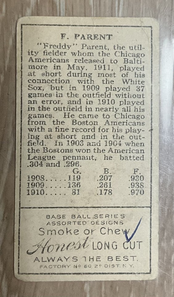 1911 T205 #134 Freddy Parent G/VG X2917076 | eBay