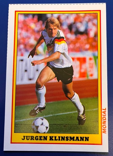 JURGEN KLINSMANN STUTTGART & MANNSCHAFT RARE 1988 FOOTBALL ROOKIE CARD ...