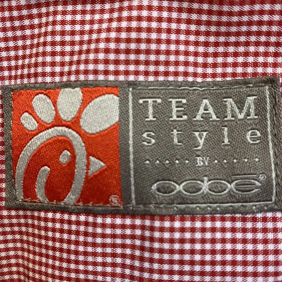 Chick Fil A Oobe Mens Large Red Checker Plaid Gingham… - Gem
