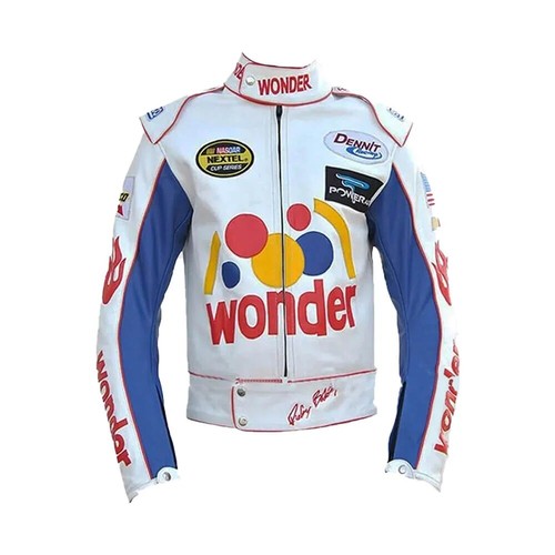 Men's Ricky Bobby Wonder Bread Racing Talladega Nights White Leather ...