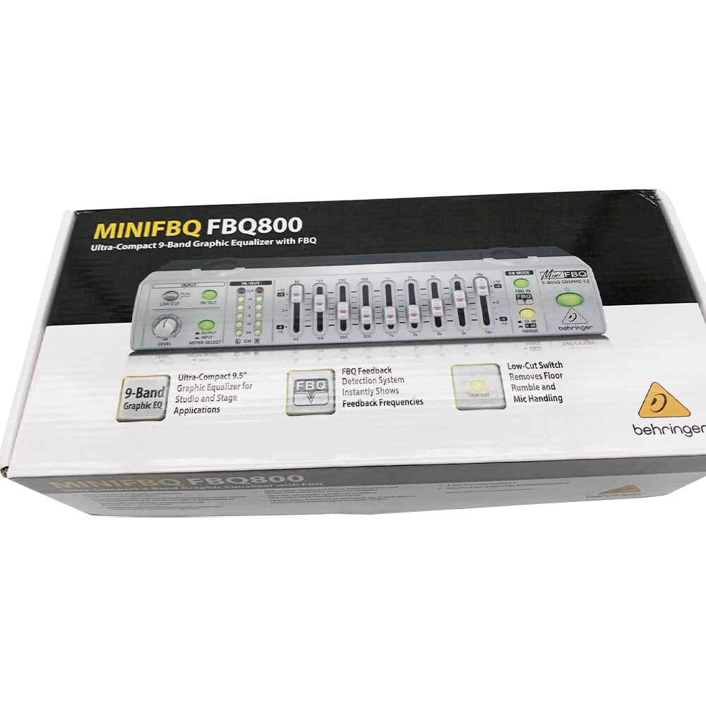 NEW Behringer MINIFBQ FBQ800 Ultra-Compact 9-Band Graphic Equalizer ...