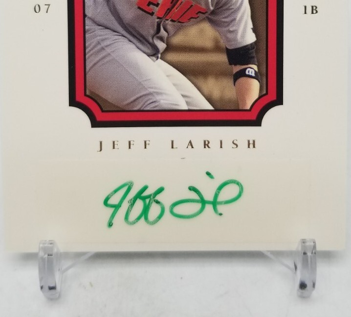 2007 TRISTAR Autothentics JEFF LARISH Green Ink Auto XRC MiLB Erie ...