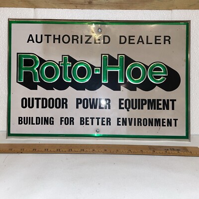 Roto-Hoe Outdoor Power Equipment Dealer Embossed Sign 17 1/4”x 11 1/4 ...