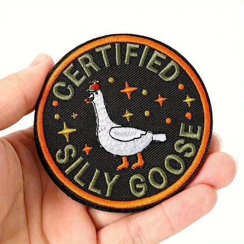 Certified Silly Goose Funny Embroidered Patch with Hook and Loop Backing 3x2" | eBay