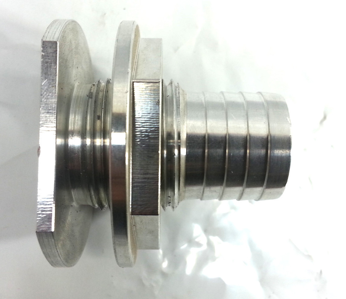 Bulkhead Through-Wall Fitting 1" Hose Hot Rod Gas/Coolant Tank | eBay