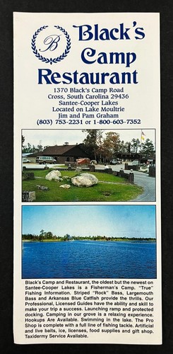 1990s Cross SC Black's Camp Restaurant Santee-Cooper Vintage Travel ...