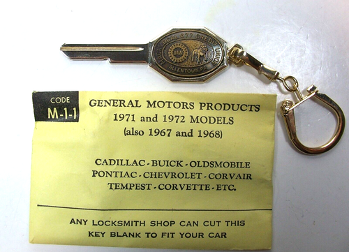 MACK TRUCK GOLD BULLDOG NOS GM B48-A KEY IGNITION BLANK KEY A CHAIN ...