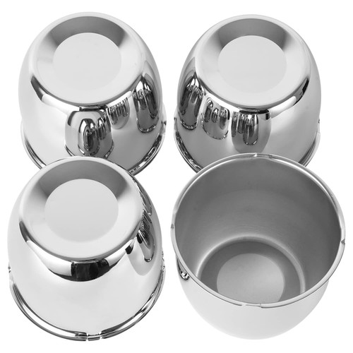 4 X Chrome Steel Center Caps Push Thru For Trailer wheel rims 4.25 ...