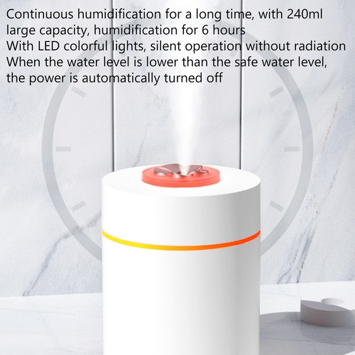 Mini Humidifier USB LED Night Light Humidifier White Portable Mist Air ...