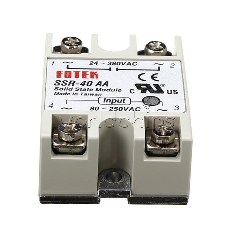 SSR-40AA 40A Solid State Relay Module 80-250V AC / 24-380V AC W | eBay