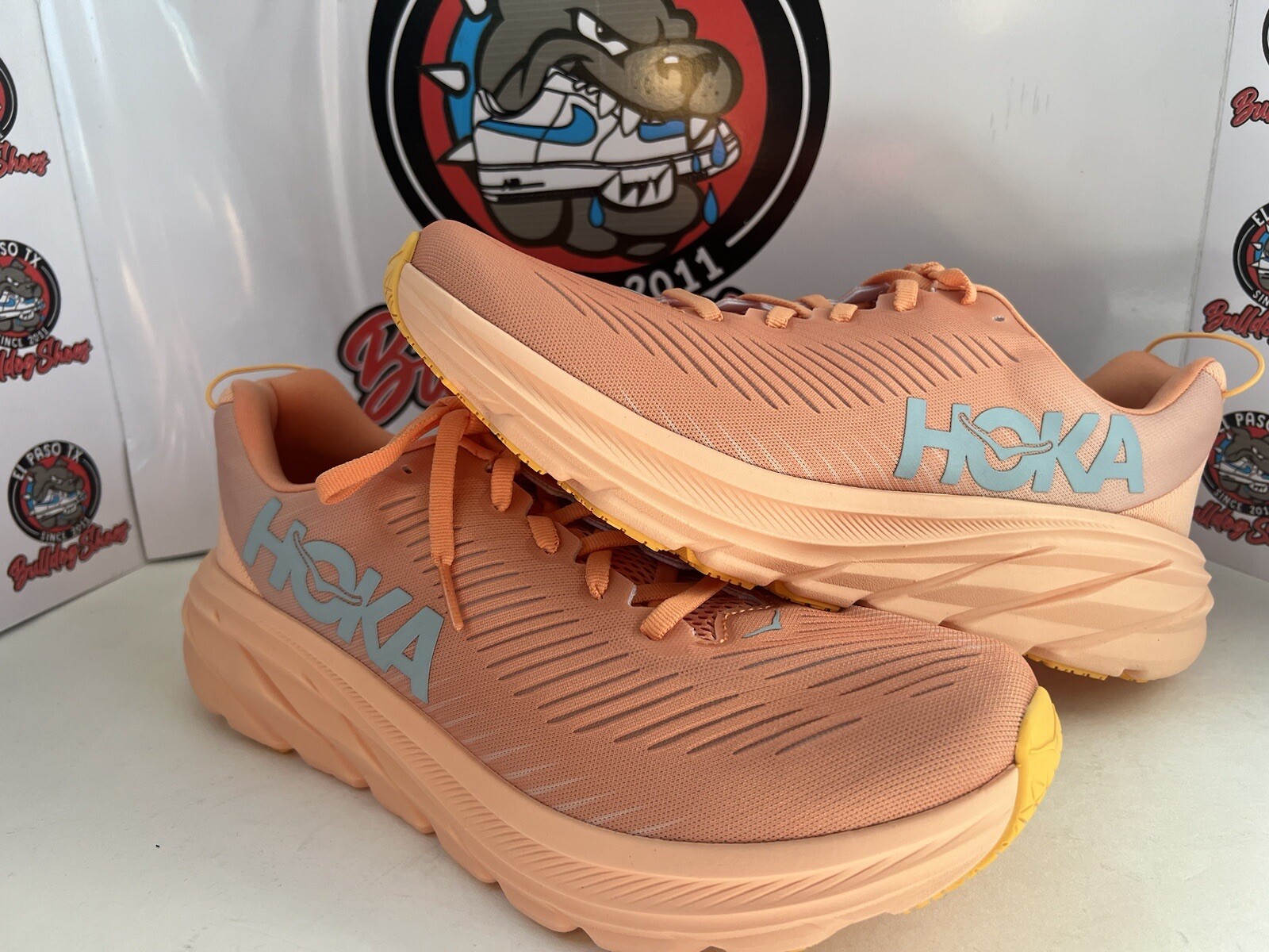 Hoka One One Womens Rincon 3 1119396 SCPP Peach Running Shoes Sneakers ...