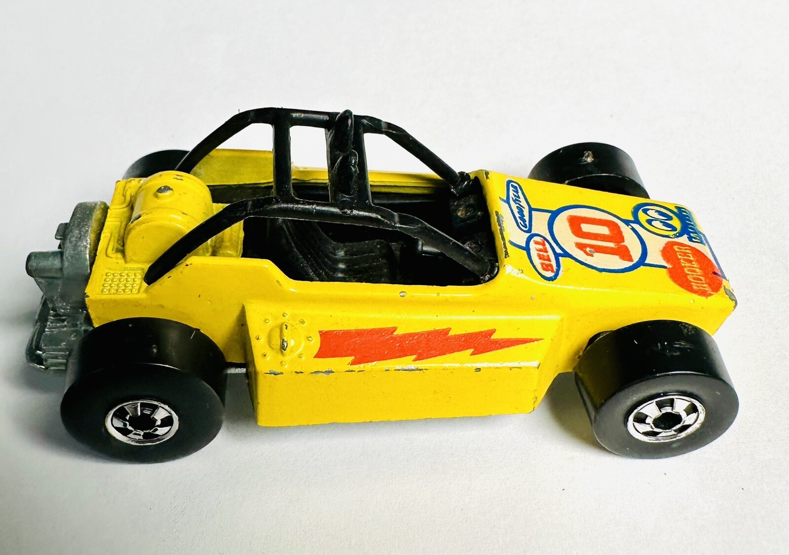 Hot Wheels Blackwall 1977 Rock Buster Yellow Buggy Factory Error Rivet ...