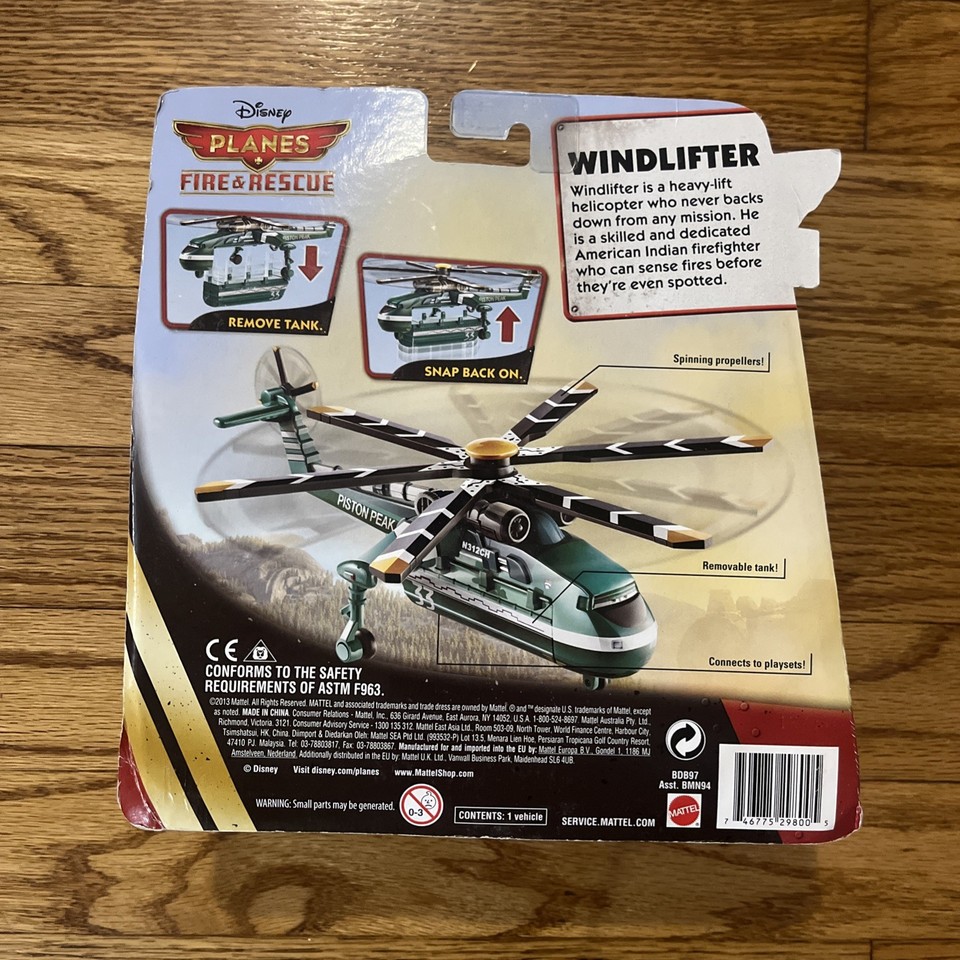 Disney Planes Deluxe Fire & Rescue Windlifter Removable Tank Diecast ...