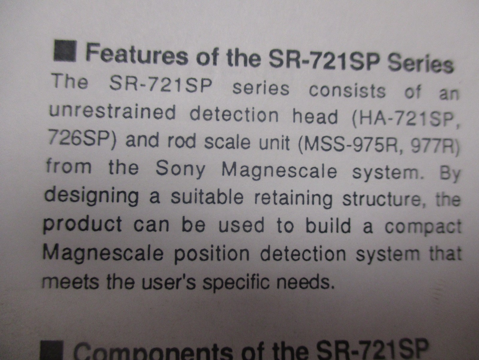 Sony Magnescale Sr-721sp Dummy Scale Rod 2mm Dia SR721SP for sale ...