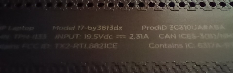 HP 17.3" Laptop DVD-RW 256GB SSD / Intel Core i5-1035G1 / 8 GB RAM W11H ...