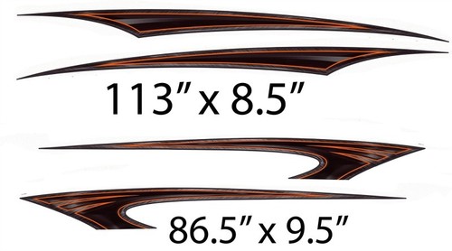 RV, Trailer Harley Hauler, Camper, Motor-home Large Decals/Graphics Kit ...