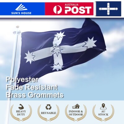 Large Eureka Stockade Flag Southern Cross Australian Aussie Heavy Duty ...