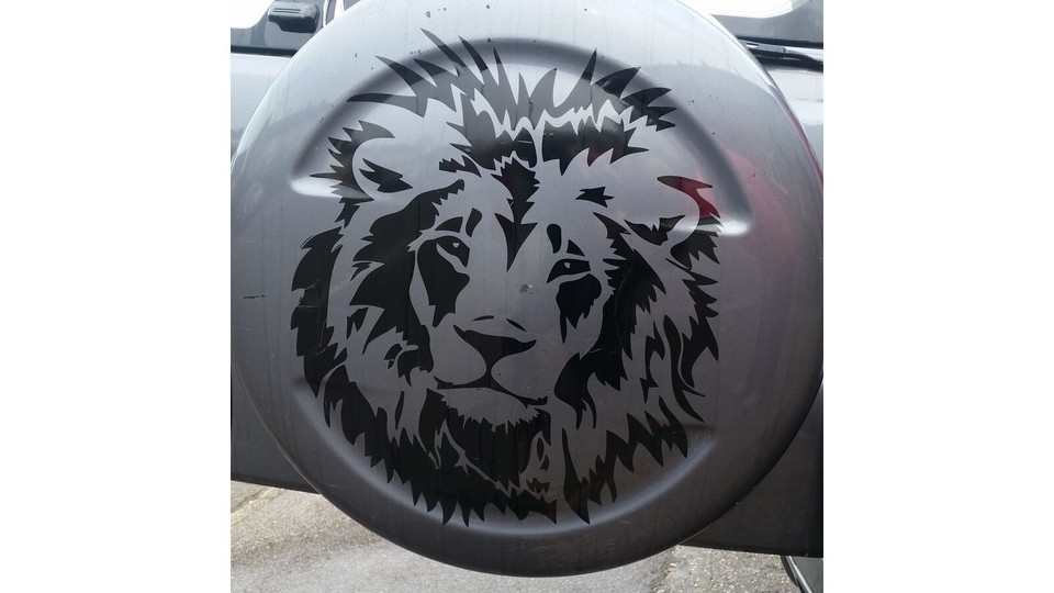LARGE car bonnet sticker decal vinyl lion head tribal tiger side wall ...