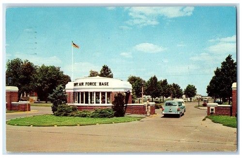 1957 Main Gate Scott Air Force Base Illinois IL, Cars Scene Vintage ...