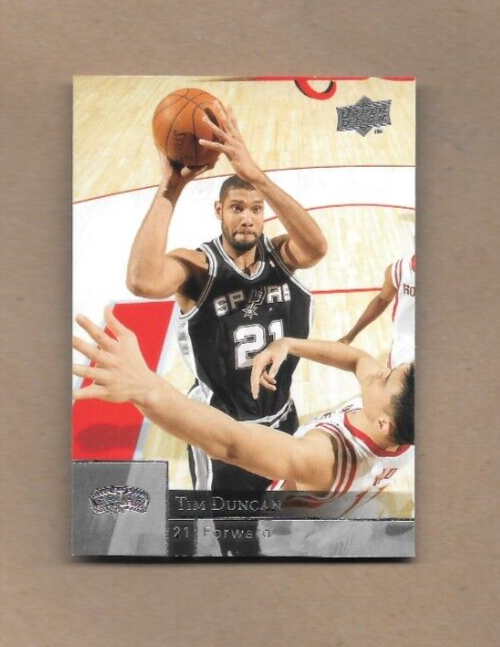 2009-10 Upper Deck Tim Duncan Card #173 Hall of Fame! San Antonio Spurs ...