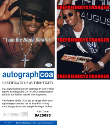 P Diddy SEAN COMBS signed 8x10 Photo AUTOGRAPHED Rare Puff Daddy Graph ...