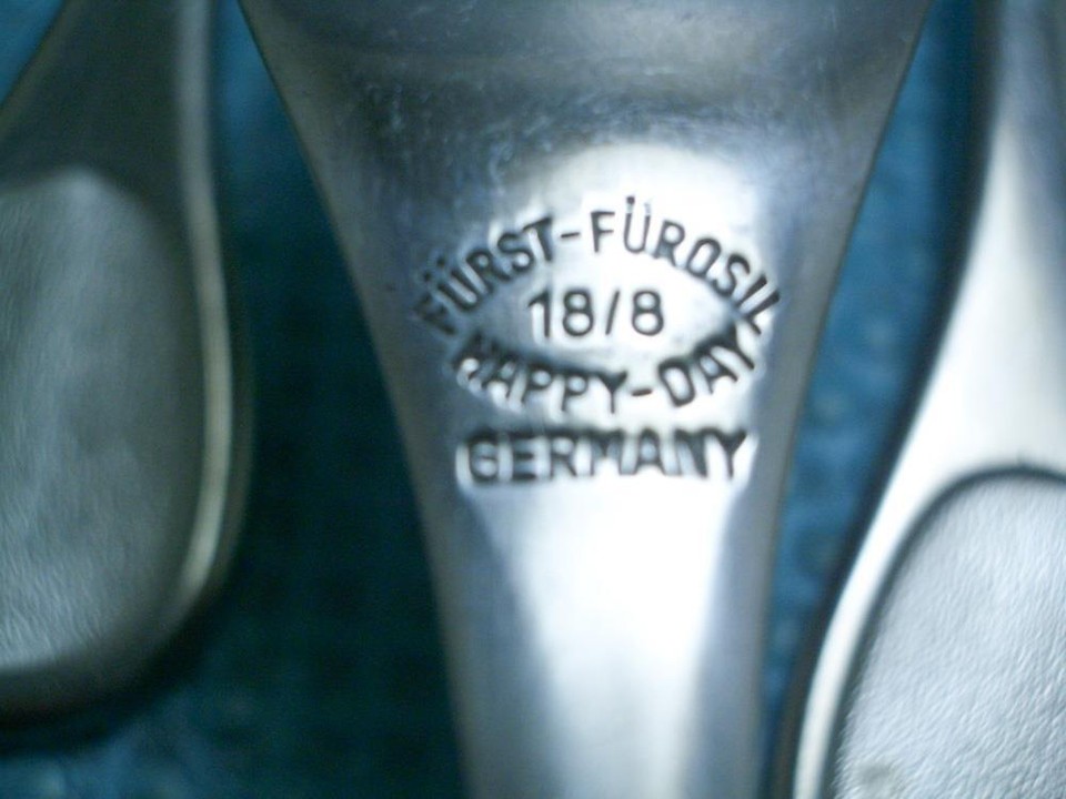 Furst Furosil Germany HAPPY DAY Set of 6 Soup Spoons 7" Stainless ...