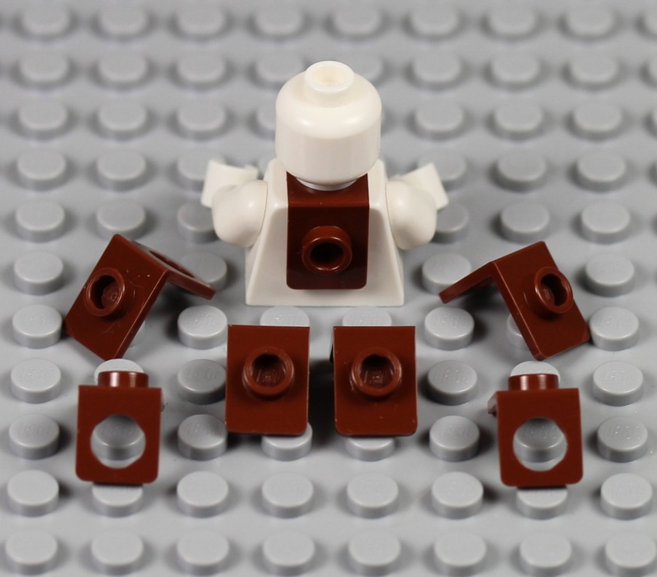 LEGO - Neck Bracket w/ Back Stud - Minifigure Body Wear Dark Light Gray ...